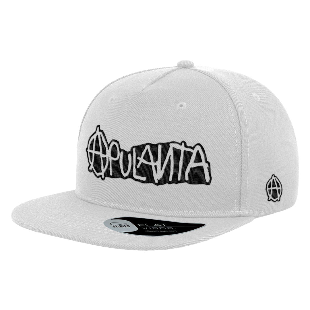 Apulanta, Logo, White Snapback Cap – Backstage Rock Shop
