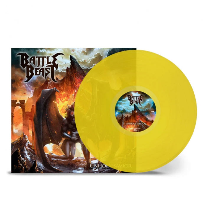 Battle Beast, Unholy Savior, Transparent Yellow Vinyl – Backstage Rock Shop