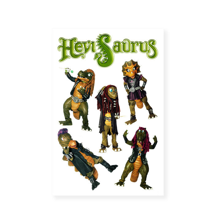 Hevisaurus, Sticker Set – Backstage Rock Shop