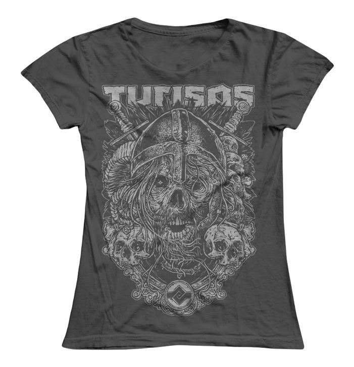 Turisas, Skull, Charcoal Women's T-Shirt – Backstage Rock Shop